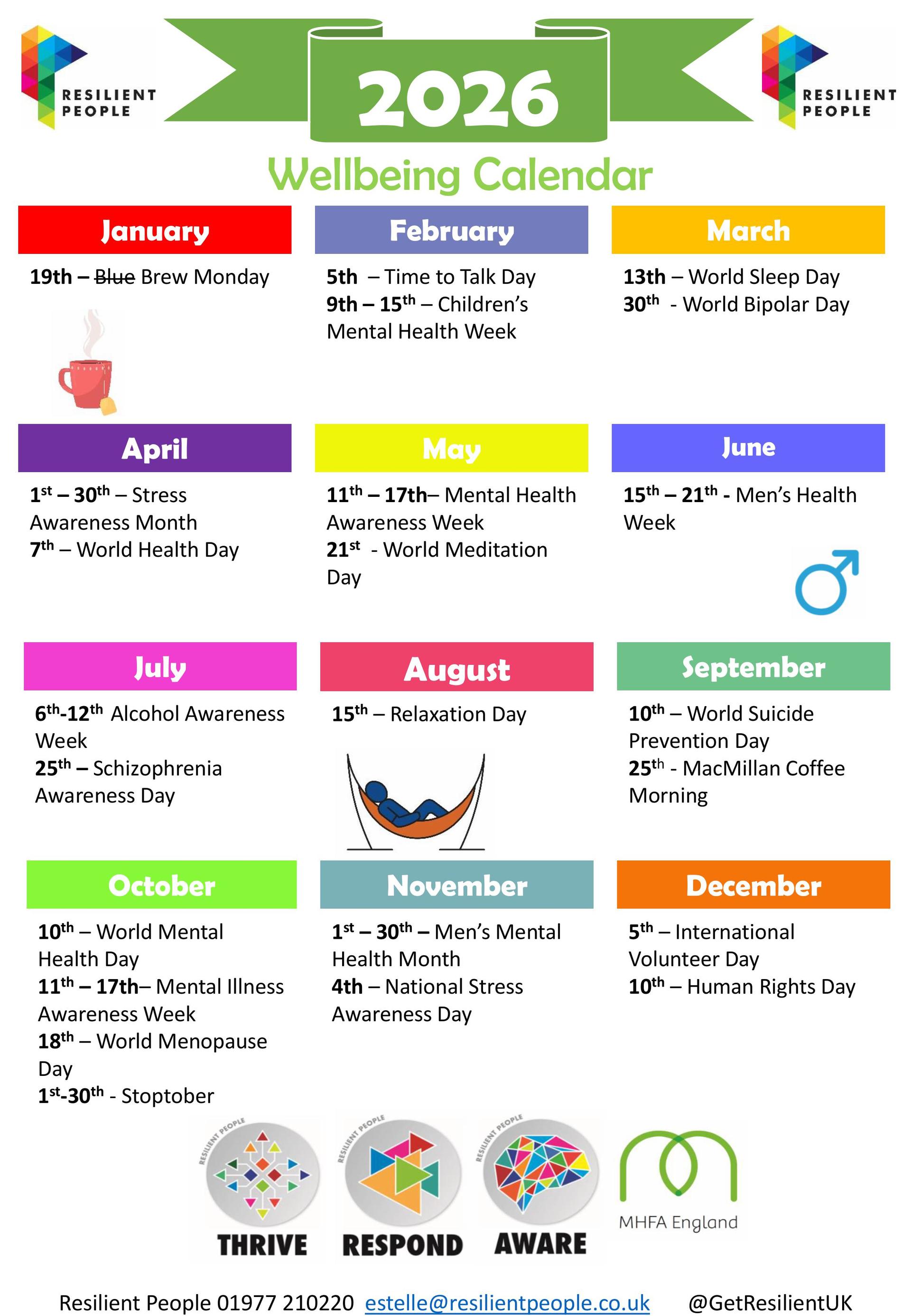 2026 Workplace Wellbeing Calendar: Using Awareness Days to Build ...
